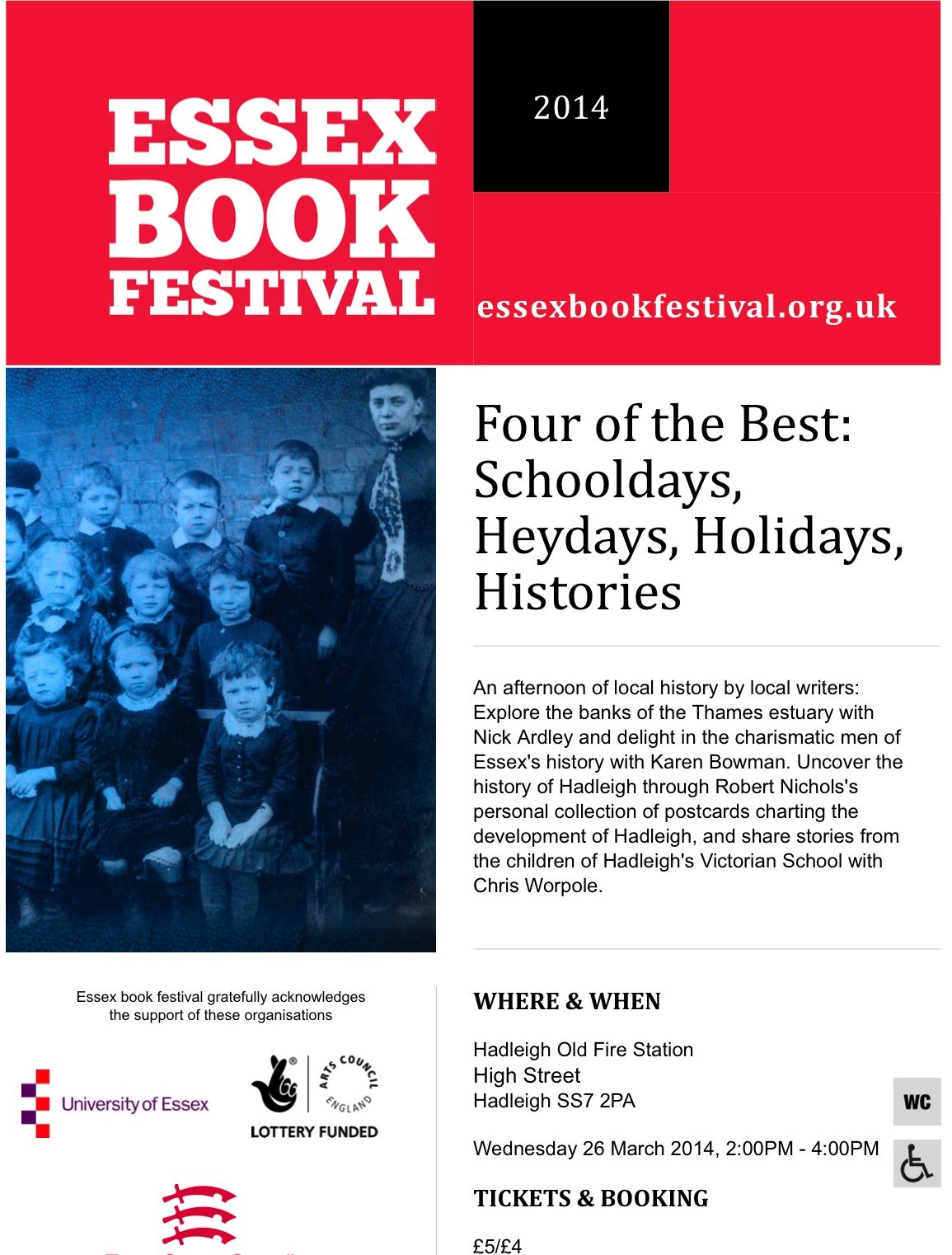 Essex Book Festival 26th March 2014 Past Events Hadleigh And Thundersley Community Archive
