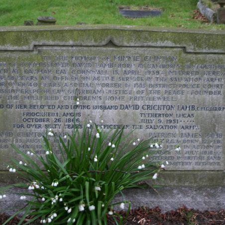 A Salvation Army Gravestone in the Church of St James the Less ...