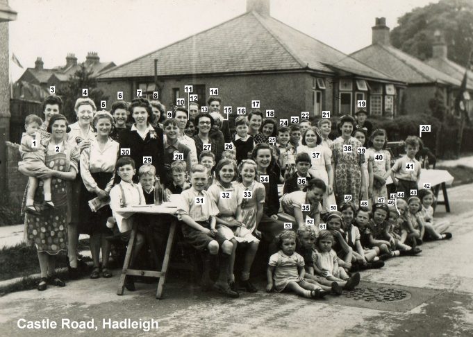 1945 VE Street Party at Castle Road, Hadleigh | WW2 and Victory Parties ...