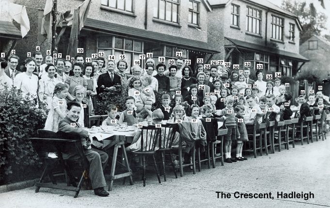 1945 VE Street Party at The Crescent, Hadleigh | WW2 and Victory ...
