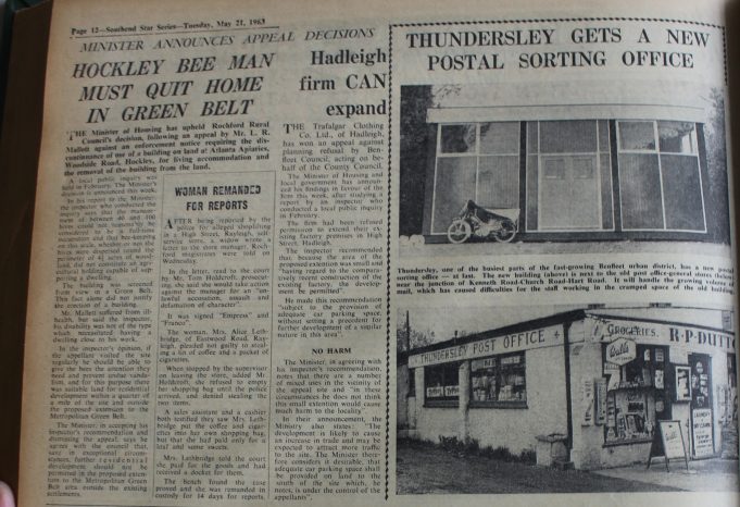 Thundersley, sorted in 1963 | Modern Hadleigh and Thundersley ...