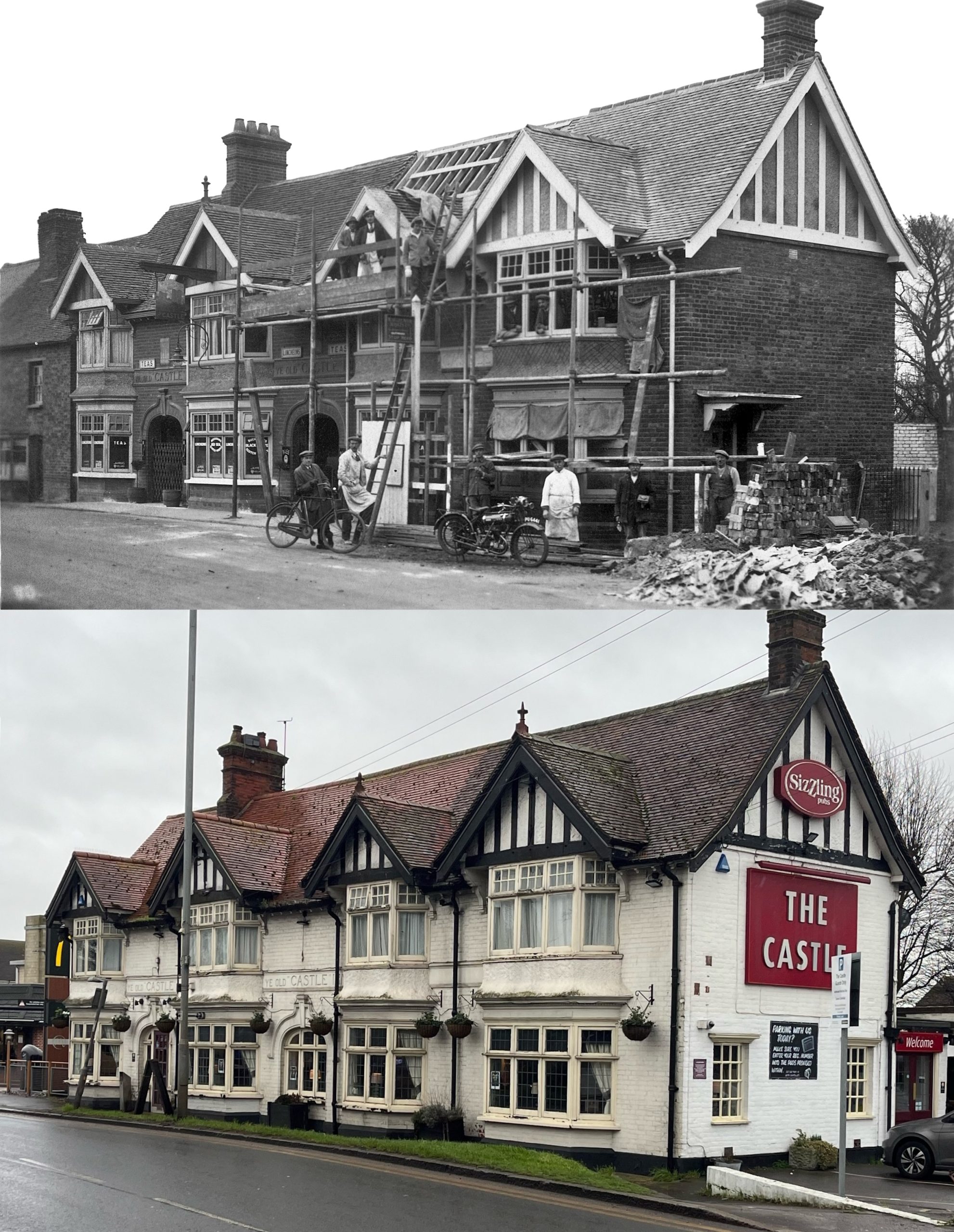 Six then and now photos that include The Castle Inn | Modern Hadleigh ...
