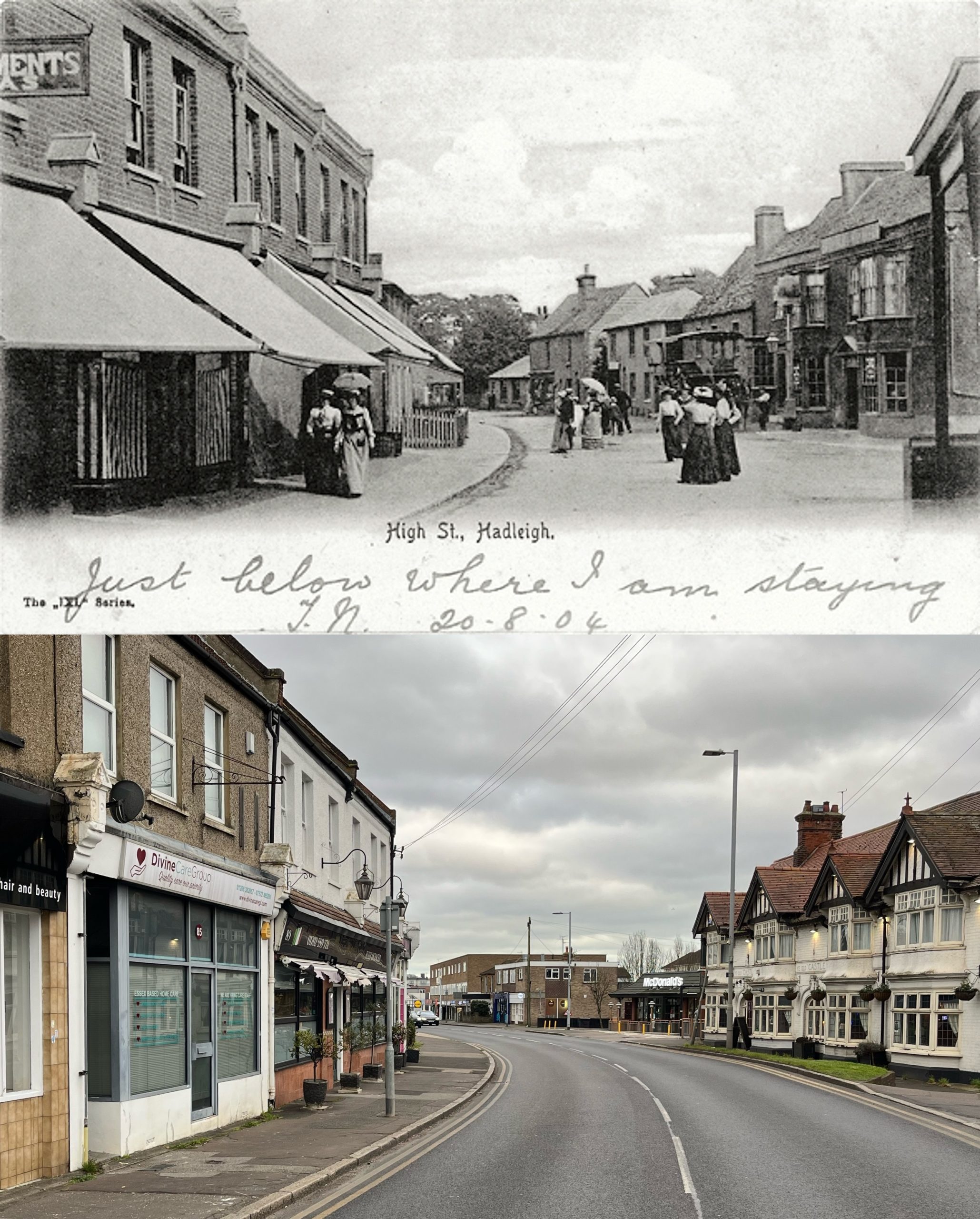 Six then and now photos that include The Castle Inn | Modern Hadleigh ...