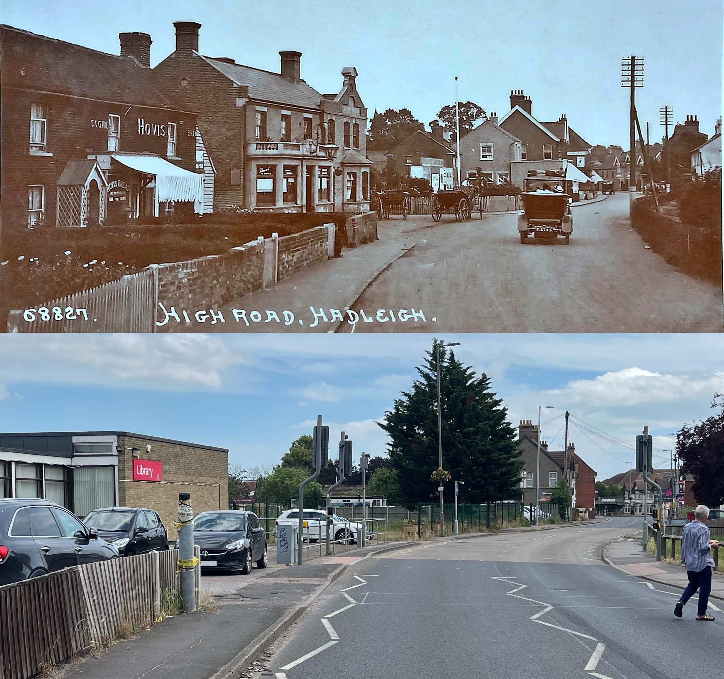 Then/Now: The High Street near The Crown Inn | Modern Hadleigh and ...