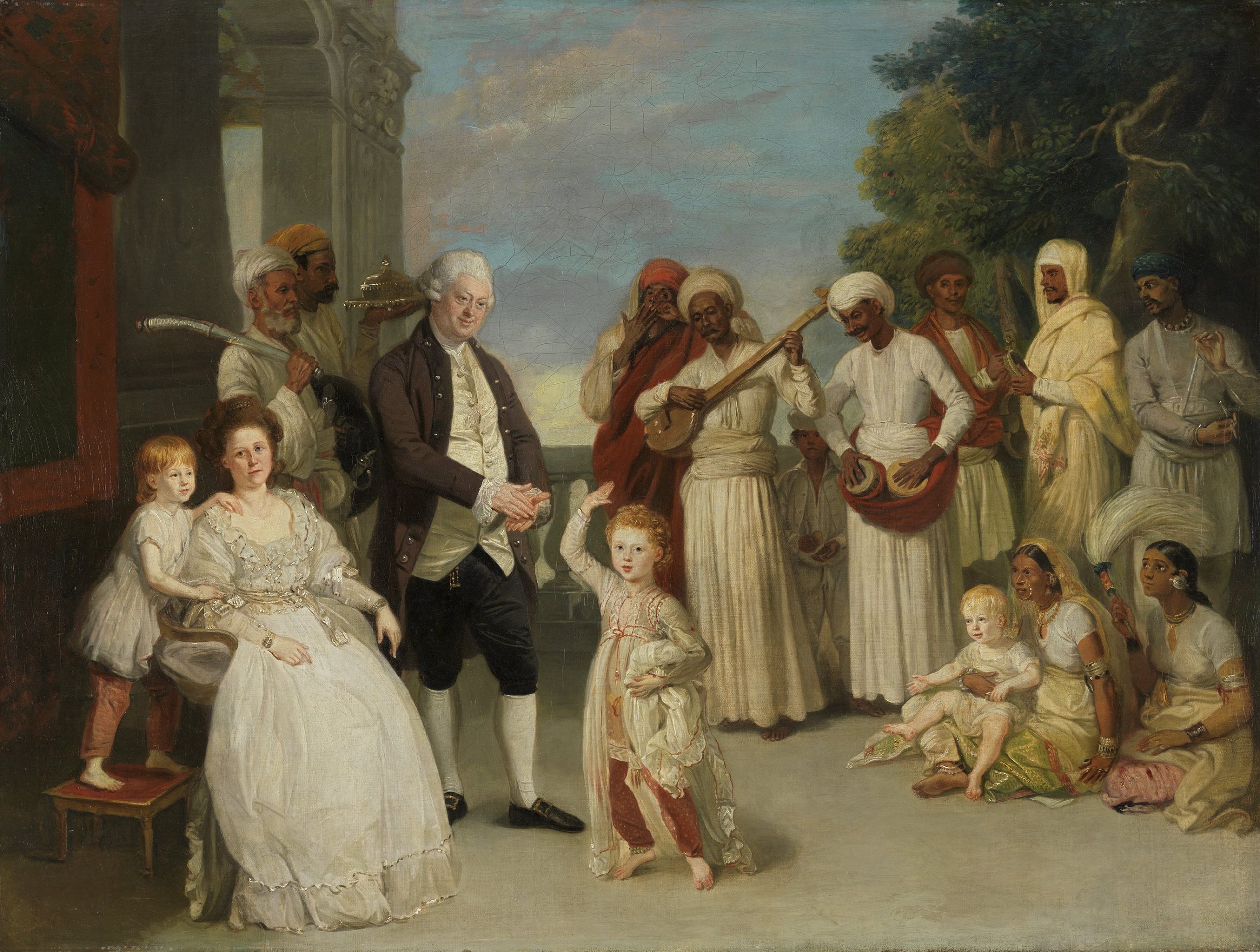 Group Portrait of Sir Elijah, Lady Impey and others | Education ...