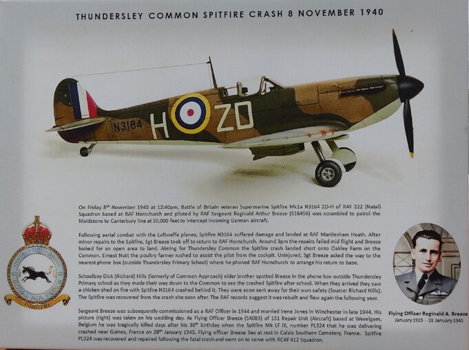 Thundersley Common Spitfire crash | WW2 and Victory Parties | Hadleigh ...