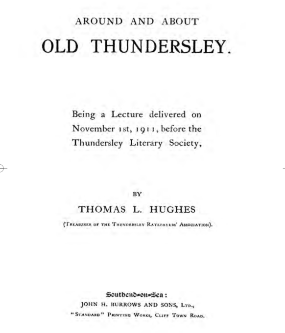 Part Two: The 1911 Old Thundersley Lecture | Thundersley | Hadleigh ...