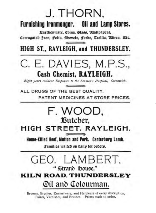 Part Eight - The 1911 Old Thundersley Lecture | Thundersley | Hadleigh ...